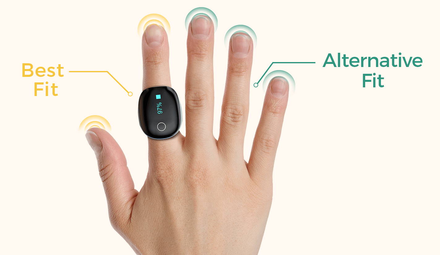 Wellue O2Ring S™ | Upgraded Pulse Oximeter Ring with 24h Oxygen tracking